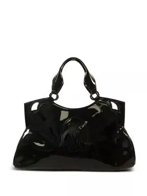 Cartier Logo Patent-leather Tote Bag - Black