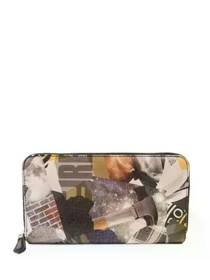 Fendi Collage-print Zip-around Wallet - Grey