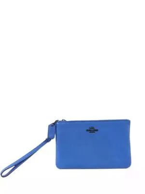 COACH VINTAGE Leather Clutch Bag - Blue
