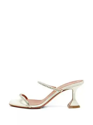 Amina Muaddi Glida Embellished Heeled Sandals - Neutrals