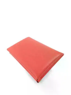 Hermès 2018 Calvi Epsom Card Holder - Orange