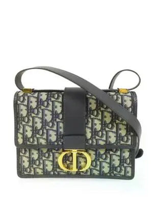 Dior 30 Montaigne Oblique Shoulder Bag - Black