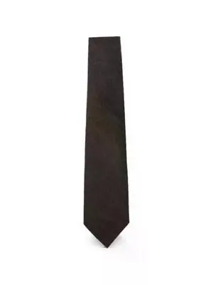 TOM FORD Houndstooth-patterned Tie - Brown