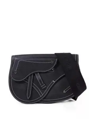 Dior Saddle Leather Shoulder Bag - Black