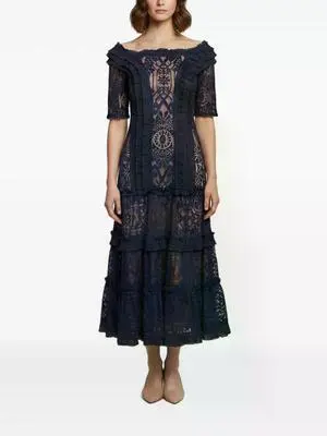 Simkhai Tiered Midi Dress - Blue