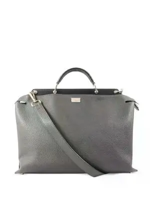 Fendi Peekaboo Iseeu Calfskin Tote Bag - Grey