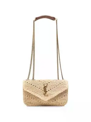 Saint Laurent Mini Lou Lou Logo-detail Shoulder Bag - Neutrals