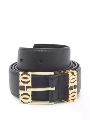 Carolina Herrera Ch-logo Leather Belt - Black