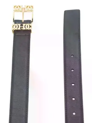 Carolina Herrera Ch-logo Leather Belt