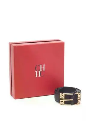 Carolina Herrera Ch-logo Leather Belt