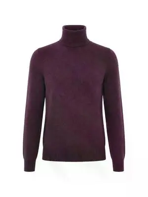 Malo Cashmere Turtleneck Sweater - Purple