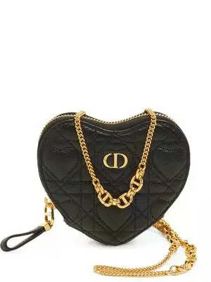 Dior Caro Heart Cannage Mini Bag - Black