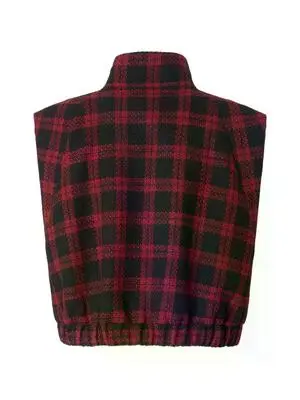 Pinko Sleeveless Gilet With Checked Pattern
