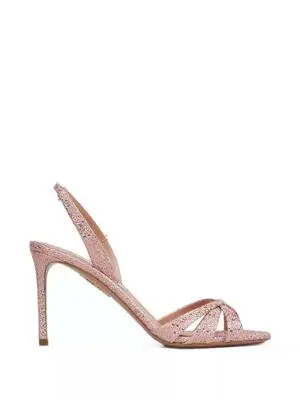 AQUAZZURA Woven-texture Crossover-strap Pumps