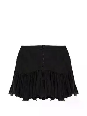 MARANT ETOILE Daneen Ruffled Mini Skirt - Black