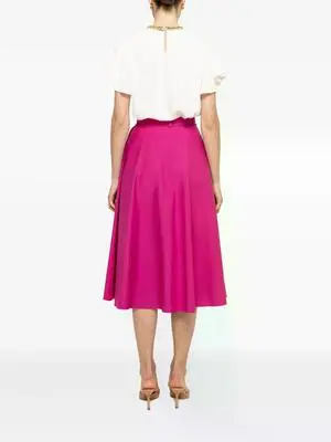 NISSA Chain-detail Satin Top - White
