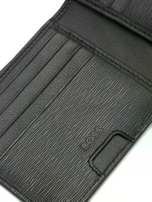 BOSS Textured-leather Wallet