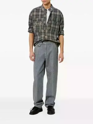 MARANT Isabel Eloise Pinstriped Cotton Pants - Blue