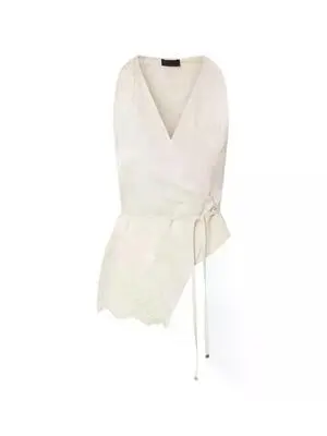 Liu Jo Jacquard Wrap Top With Lace Details