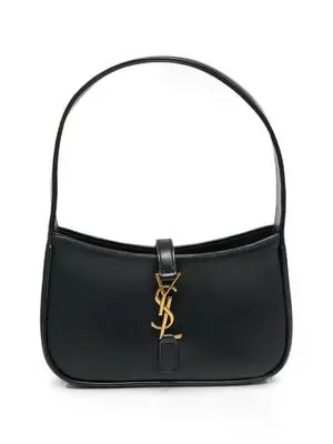 Saint Laurent Mini Le 5 À 7 Leather Shoulder Bag - Black