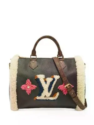 LOUIS VUITTON 2020 Speedy 30 Teddy Bandoulière Tote Bag - Black