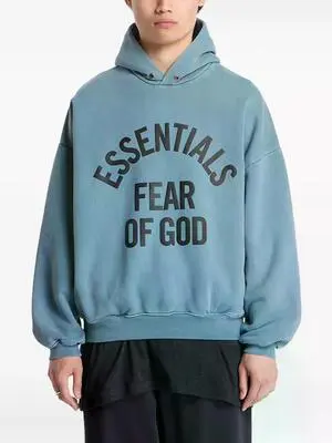Fear Of God Campus 90's Logo-print Hoodie - Blue