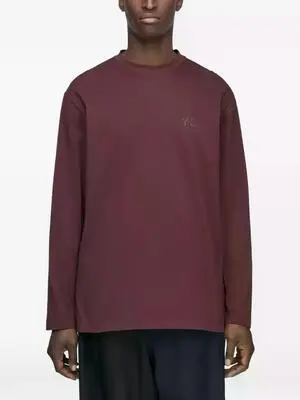 Y3 Long Sleeve Logo T-shirt - Brown