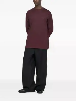 Y3 Long Sleeve Logo T-shirt - Brown