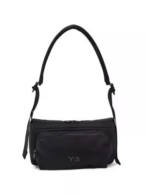 Y3 Logo Print Cross Body Bag - Black
