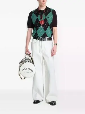 Fred Perry Argyle Knitted Polo Shirt