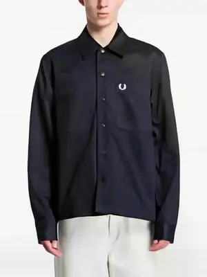 Fred Perry Twill Overshirt - Blue