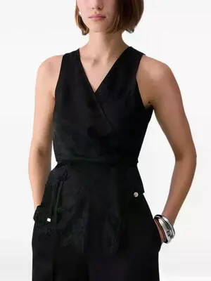 Liu Jo Jacquard Wrap Top With Lace Details