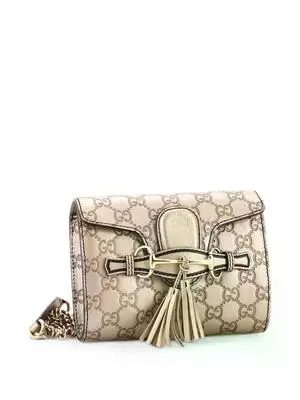 Gucci Emily Chain Flap Bag Guccissima Leather Mini Shoulder Bag