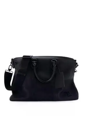 LOUIS VUITTON Aerogram Lock It Tote Leather Satchel - Black