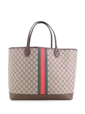 Gucci Ophidia Open Shopping Gg Coated Canvas Large Tote Bag - Brown