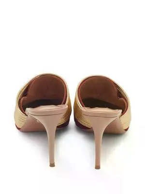 AQUAZZURA Rendez Vous Leather Mules - Red