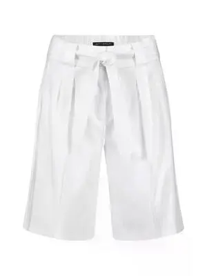 BETTY BARCLAY Belted Pleated Shorts - White