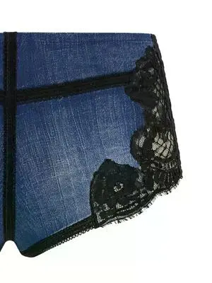 Dsquared2 Lace Insert Denim Shorts