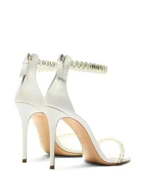 Casadei Embellished Stiletto Sandals - White