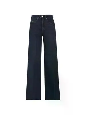 DIESEL® Logo-patch Wide-leg Jeans - Blue