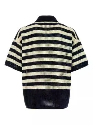 Gucci Striped Crochet Polo Shirt