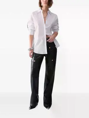 Liu Jo Long-sleeved Poplin Shirt With "je T'aime" Embroidery