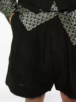 ZIGGY CHEN Pleated-detail Belt-loops Shorts
