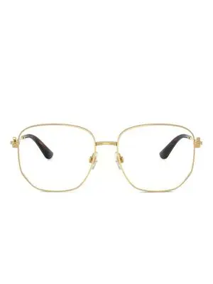 Dolce & Gabbana Geometric-frame Glasses - Gold