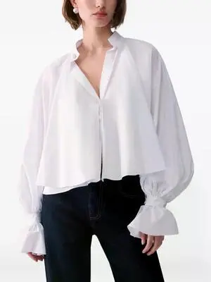 Liu Jo Soft Poplin Shirt With Ruffled Cuffs