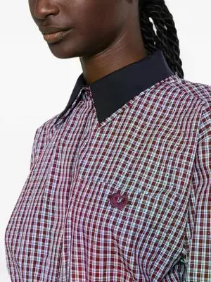 Maje Checked Cotton Mini Dress