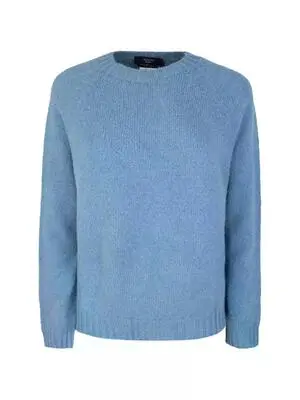 Max Mara Raglan-sleeve Knitted Sweater - Blue