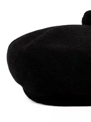 KANGOL New Heritage Flat Cap With Pom-pom Detail - Black