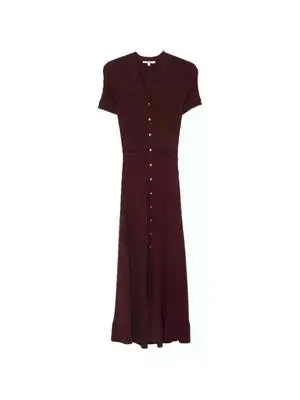 Maje Cable-knit Button-front Maxi Dress