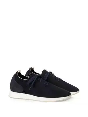 AURELIEN Suede-panel Knit Sneakers